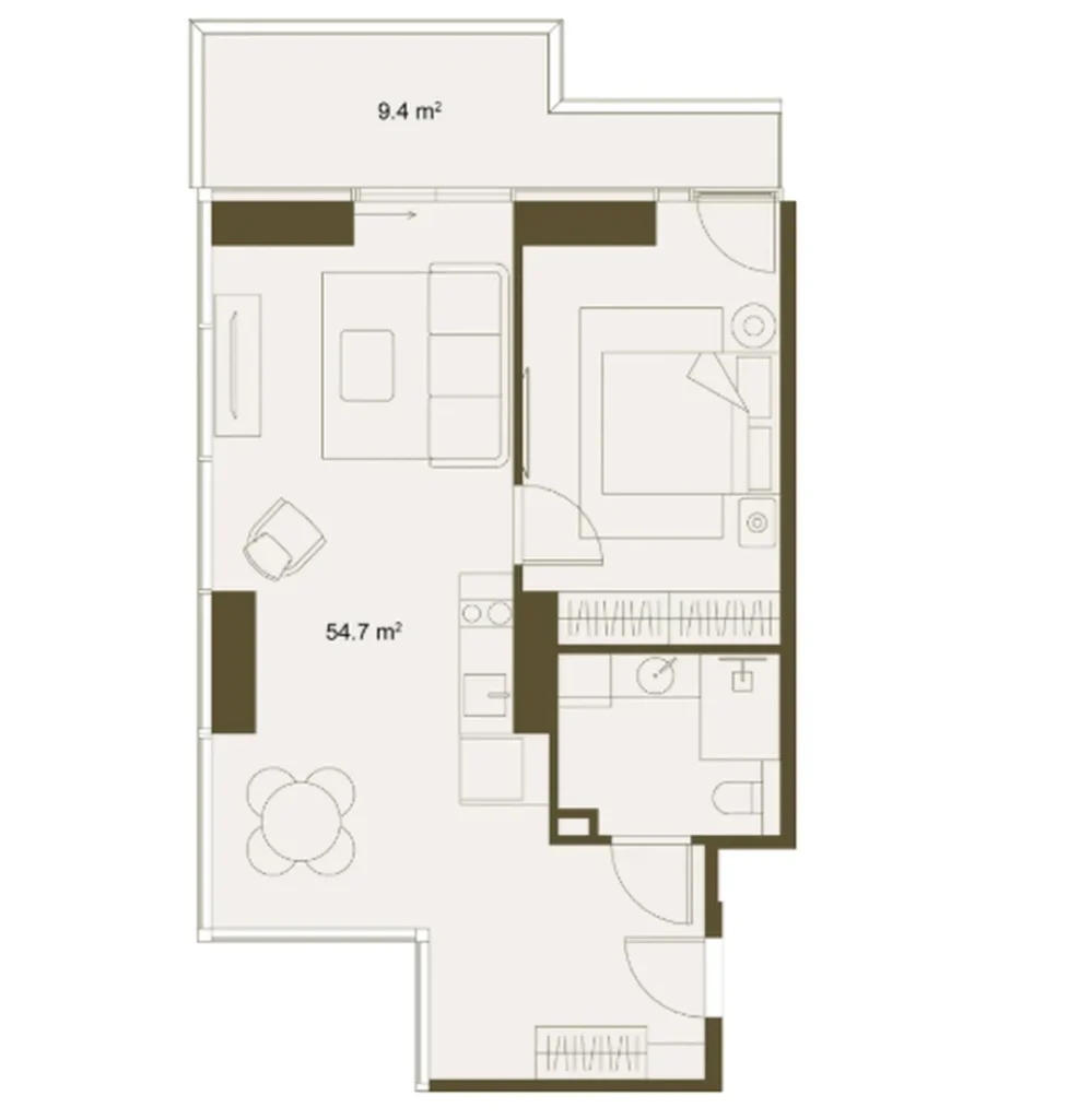 Comfort apartments from 63.34 m² [from $133014] - NEXT Gardens