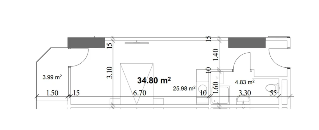 Elegant studio 34.80 m² in [from $45240] - OXY Residence