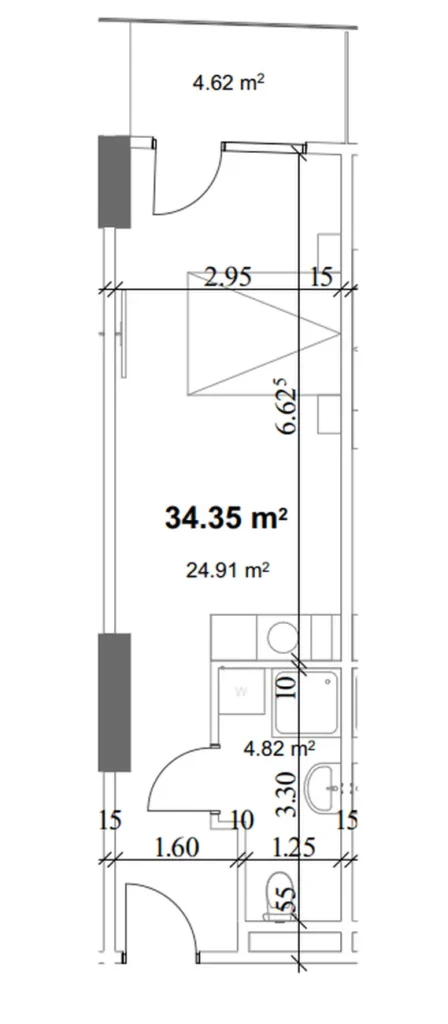 Ergonomic studio 34.35 m² in [from $44655] - OXY Residence