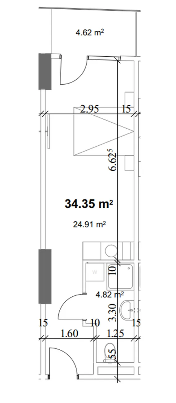 Ergonomic studio 34.35 m² in [from $44655] - OXY Residence