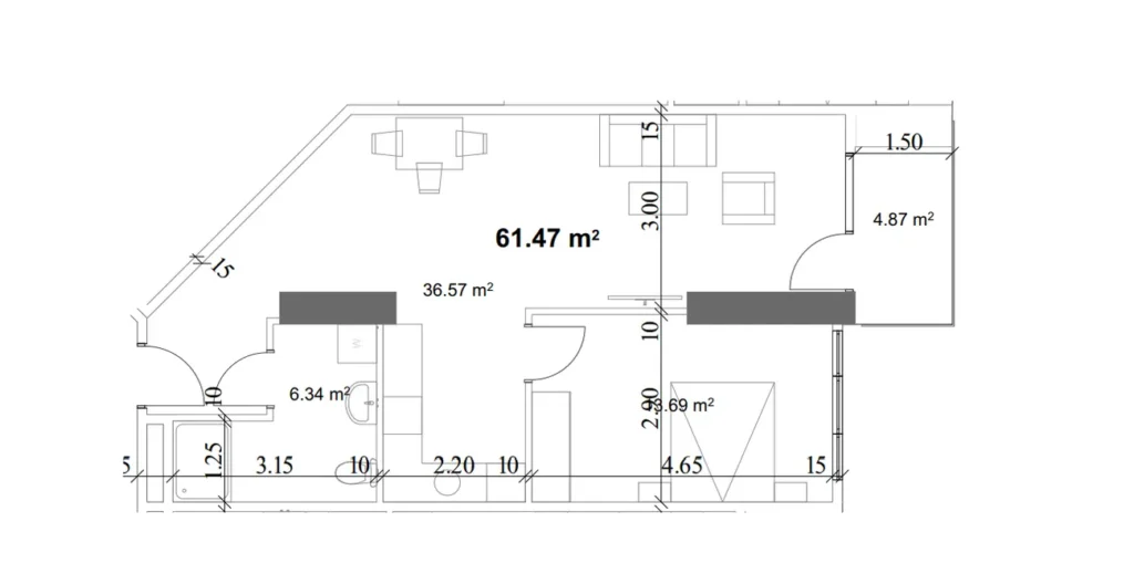 Bright 1 bedroom flat 61.47m² in [from $76838] - OXY Residence