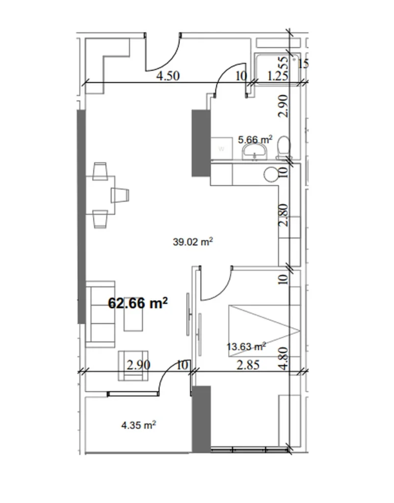 1 bedroom flat of 62.66 m² in [from $84591] - OXY Residence